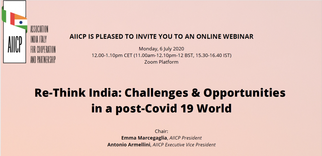Webinar “Re-Think India: Challenges & Opportunities in a post-Covid 19 ...